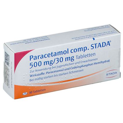 Paracetamol comp. STADA® 500 mg/30 mg 10 St mit dem E-Rezept kaufen ...
