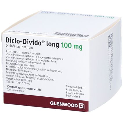 Diclo-Divido® long 100 mg 100 St mit dem E-Rezept kaufen - Shop Apotheke