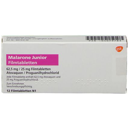 Malarone® Junior 62,5 mg/25 mg 12 St mit dem E-Rezept kaufen - Shop ...