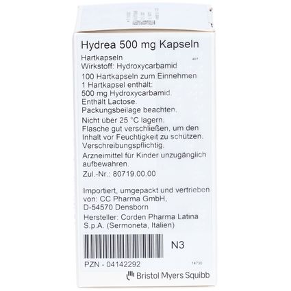 Hydrea® 500 mg 100 St mit dem E-Rezept kaufen - Shop Apotheke