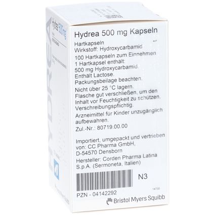 Hydrea® 500 mg 100 St mit dem E-Rezept kaufen - Shop Apotheke