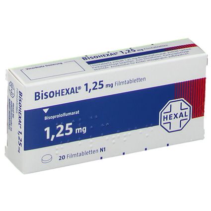 BisoHEXAL® 1,25 mg 20 St mit dem E-Rezept kaufen - Shop Apotheke