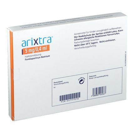 arixtra® 5 mg/0,4 ml 7x0,4 ml mit dem E-Rezept kaufen - Shop Apotheke