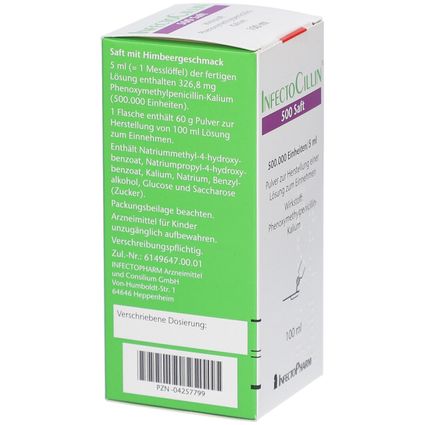 InfectoCillin® 500 Saft 100 ml mit dem E-Rezept kaufen - Shop Apotheke