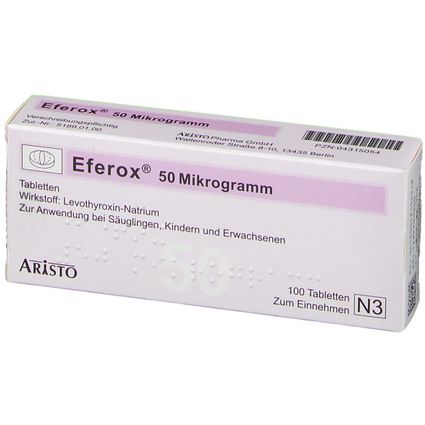 Eferox® 50 µg 100 St mit dem E-Rezept kaufen - Shop Apotheke