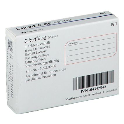 Calcort® 6 mg 20 St mit dem E-Rezept kaufen - Shop Apotheke