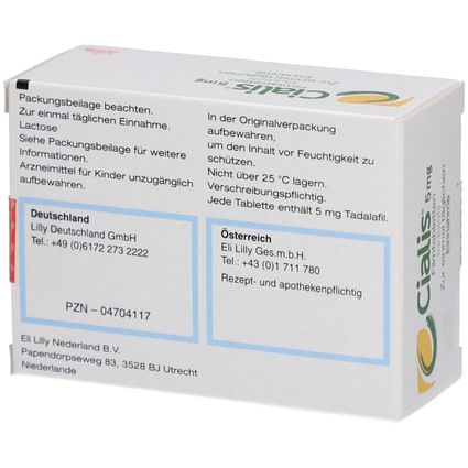Cialis® 5 mg 84 St mit dem E-Rezept kaufen - Shop Apotheke