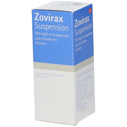 Zovirax Suspension 200 mg/5 ml 62,5 ml mit dem E-Rezept kaufen - Shop ...