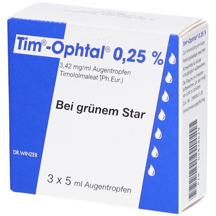 Tim®-Ophtal® 0,25 % 3x5 ml mit dem E-Rezept kaufen - Shop Apotheke