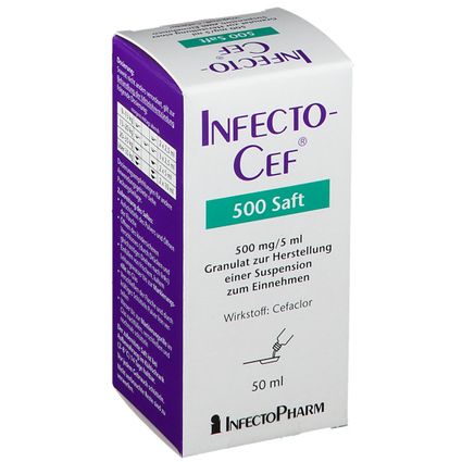 InfectoCef® 500 Saft 50 ml mit dem E-Rezept kaufen - Shop Apotheke