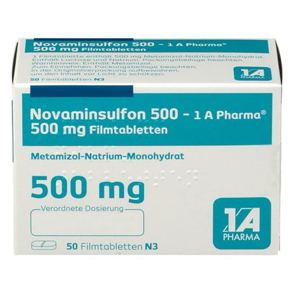 Novaminsulfon 500 1A Pharm 50 St mit dem E-Rezept kaufen - Shop Apotheke