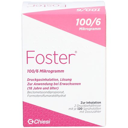 Foster® 100/6 µg Druckgasinhalation 2 St mit dem E-Rezept kaufen - Shop ...