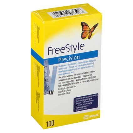 FreeStyle Precision Blutzucker-Teststreifen ohne Codierung 100 St ...
