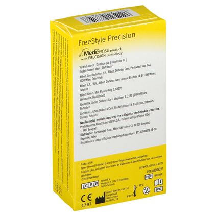 FreeStyle Precision Blutzucker-Teststreifen ohne Codierung 100 St ...