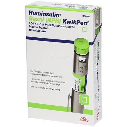 Huminsulin® Basal (NPH) KwikPen™ 5 St mit dem E-Rezept kaufen - Shop Apotheke