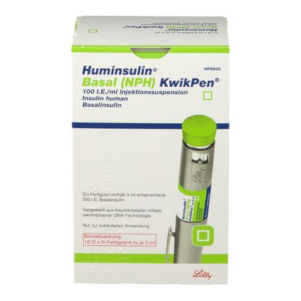 Huminsulin® Basal (NPH) KwikPen™ 10 St mit dem E-Rezept kaufen - Shop Apotheke