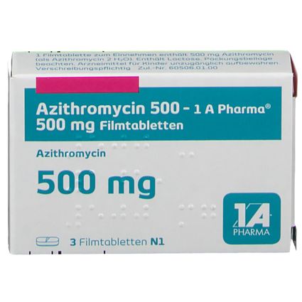 Azithromycin 500 1A Pharma® 3 St mit dem E-Rezept kaufen - Shop Apotheke