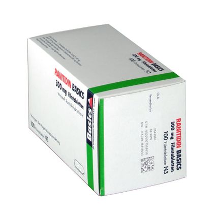 RANITIDIN BASICS 300 mg 100 St mit dem E-Rezept kaufen - Shop Apotheke