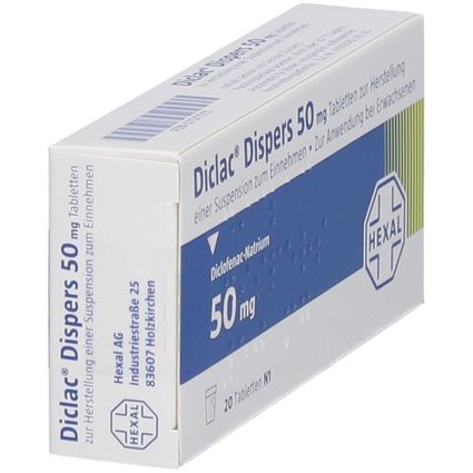 Diclac® Dispers 50 mg 20 St mit dem E-Rezept kaufen - Shop Apotheke