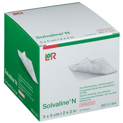 Solvaline® N Wundkompresse, verklebungsarm 25 St - Shop Apotheke
