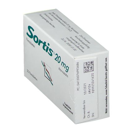 Sortis® 20 mg 50 St mit dem E-Rezept kaufen - Shop Apotheke