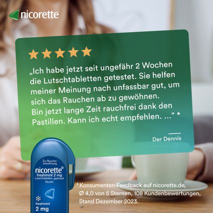nicorette® Lutschtablette freshmint 2 mg 2x80 St - Shop Apotheke
