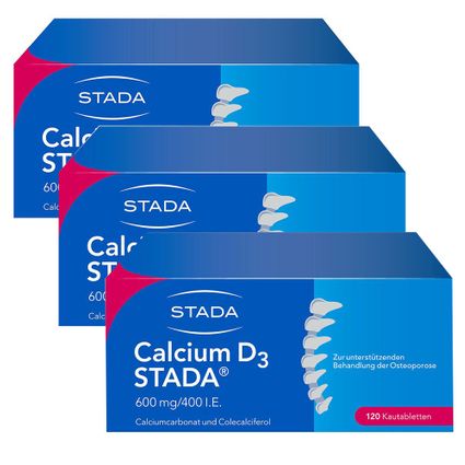 Calcium D3 STADA® 600 mg/400 I.E. 3x120 St - Shop Apotheke