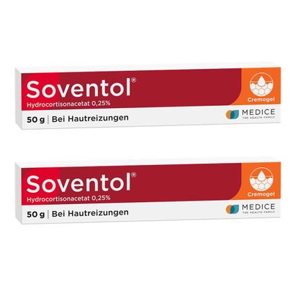 Soventol HydroCortisonACETAT 0,25% Hautentzündungen 2x50 g - Shop Apotheke