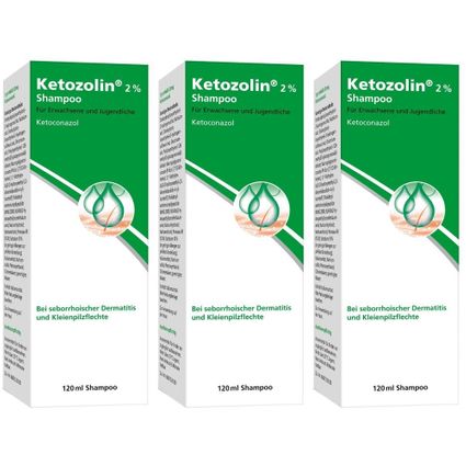 Ketozolin® 2% Shampoo 3x120 ml - Shop Apotheke