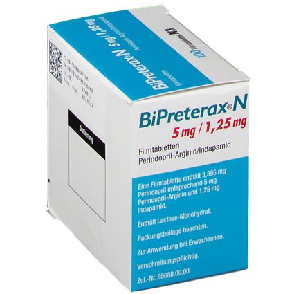 BiPreterax® N 5 mg/1,25 mg 100 St mit dem E-Rezept kaufen - Shop Apotheke