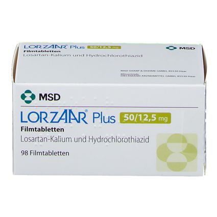 LORZAAR® Plus 50/12,5 mg 98 St mit dem E-Rezept kaufen - Shop Apotheke