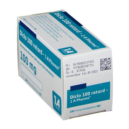 Diclo 100 ard 1A Pharma® 100 St mit dem E-Rezept kaufen - Shop Apotheke