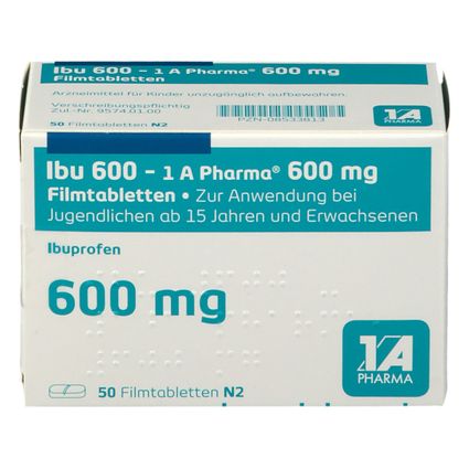 Ibu 600 1A Pharma® 50 St mit dem E-Rezept kaufen - Shop Apotheke