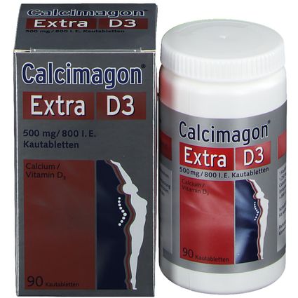 Calcimagon® Extra D3 500 mg/ 800 I.E. Kautabletten 90 St - Shop Apotheke
