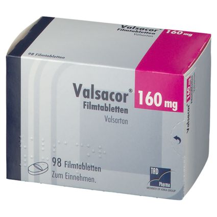 Valsacor® 160 mg 98 St mit dem E-Rezept kaufen - Shop Apotheke