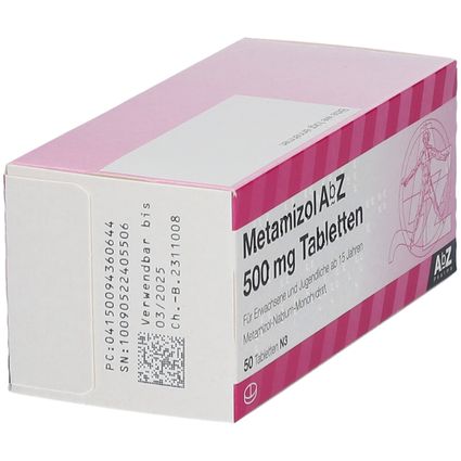 Metamizol AbZ 500Mg 50 St mit dem E-Rezept kaufen - Shop Apotheke