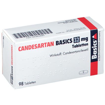 CANDESARTAN BASICS 32 mg 98 St mit dem E-Rezept kaufen - Shop Apotheke