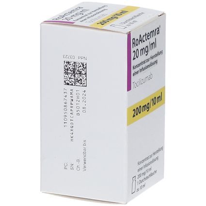 ROACTEMRA 20 mg/ml 200 mg Konz.z.Herst.e.Inf.-Lsg. 1 St mit dem E ...