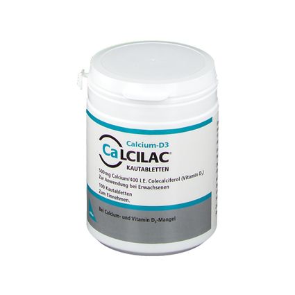Calcilac® Kautabletten 500 mg/400 I.E. 100 St - Shop Apotheke