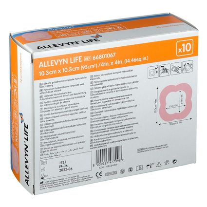 ALLEVYN® LIFE 10,3 x 10,3cm steril 10 St - Shop Apotheke