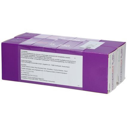 Competact® 15 mg/850 mg 196 St mit dem E-Rezept kaufen - Shop Apotheke