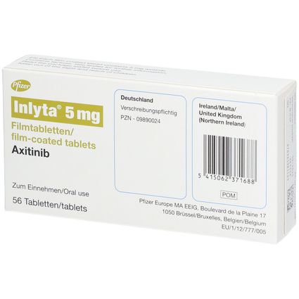 Inlyta® 5 mg 56 St mit dem E-Rezept kaufen - Shop Apotheke