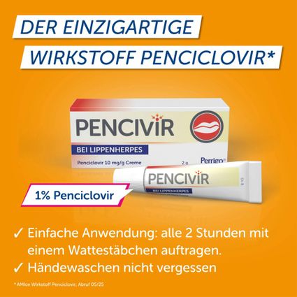 Pencivir bei Lippenherpes Penciclovir 10mg/g Creme 2 g - Shop Apotheke