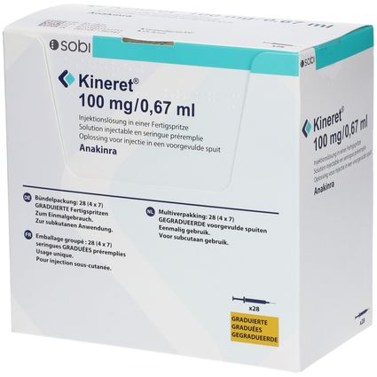 Kineret® 100 mg/0,67 ml 28 St mit dem E-Rezept kaufen - Shop Apotheke