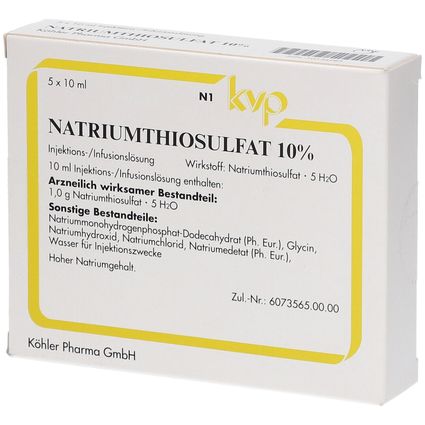 Natriumthiosulfat 10 % 5x10 ml mit dem E-Rezept kaufen - Shop Apotheke