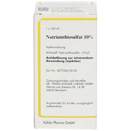 Natriumthiosulfat 10 % 100 ml mit dem E-Rezept kaufen - Shop Apotheke