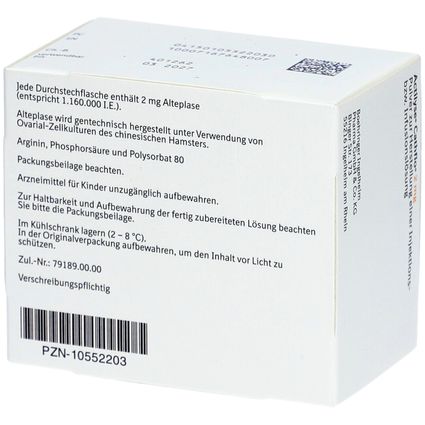 Actilyse® Cathflo 2 mg 5 St mit dem E-Rezept kaufen - Shop Apotheke