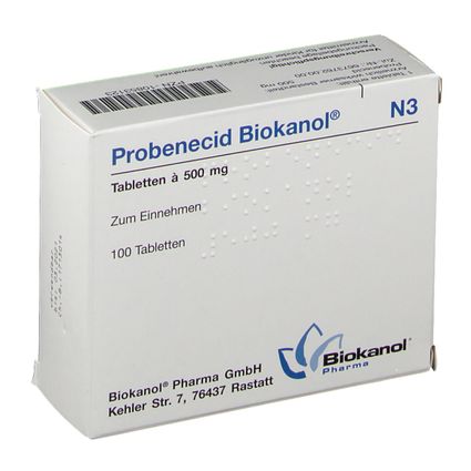 Probenecid Biokanol® 500 mg 100 St mit dem E-Rezept kaufen - Shop Apotheke