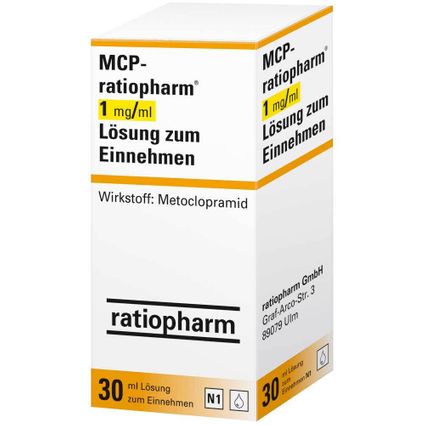 MCP-ratiopharm® 1 mg/ml 30 ml mit dem E-Rezept kaufen - Shop Apotheke