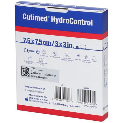 Cutimed® HydroControl 7,5 cm x 7,5 cm 10 St - Shop Apotheke